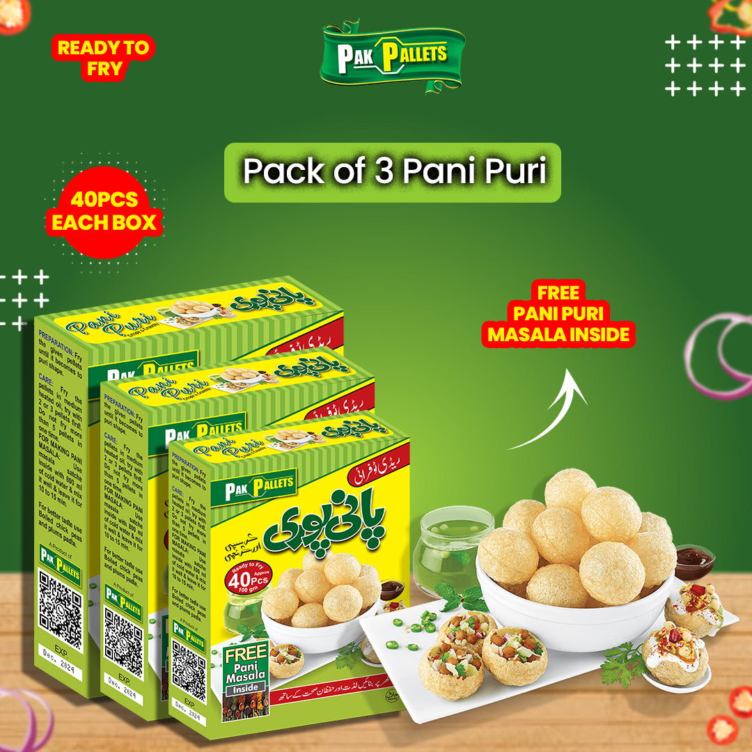 Pani Puri (Gol Gappa) Pack of 3 – Pak Pallets